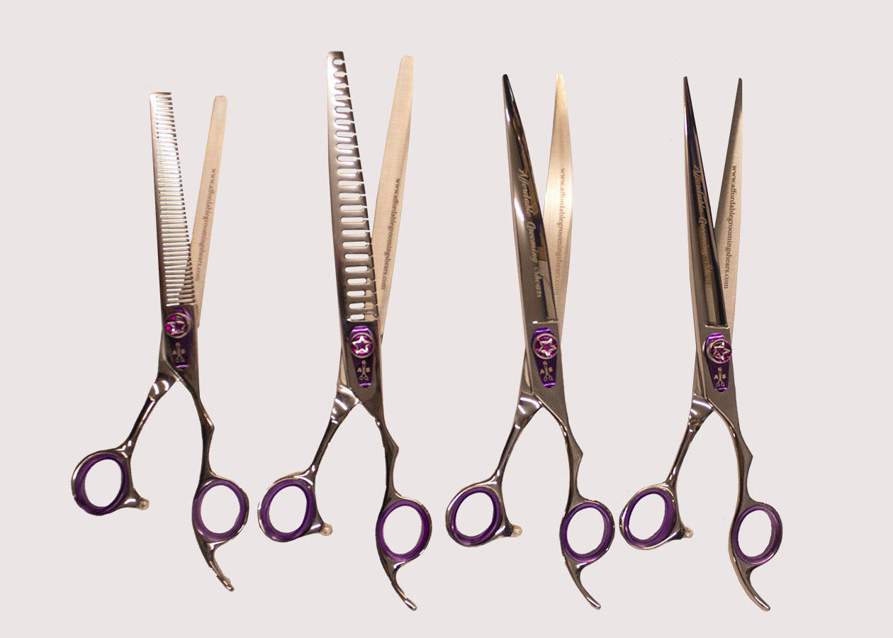 AGS Captain Purple Star 4 Pc Set – Affordable Grooming Shears