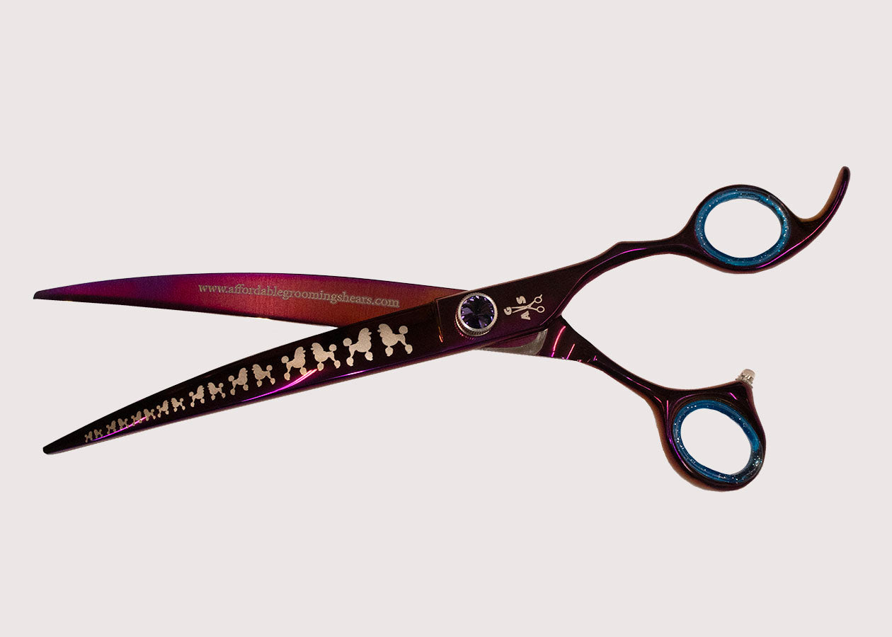 Purple Poodle 8" CURVE – Affordable Grooming Shears